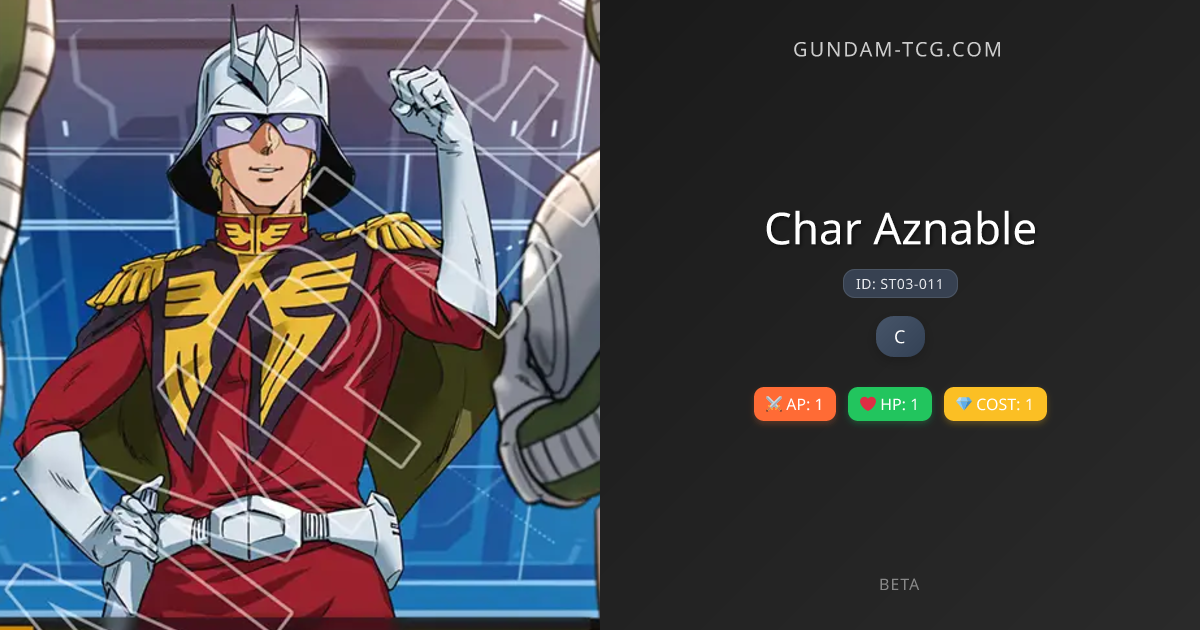 Char Aznable - C - ST03-011 | Gundam TCG