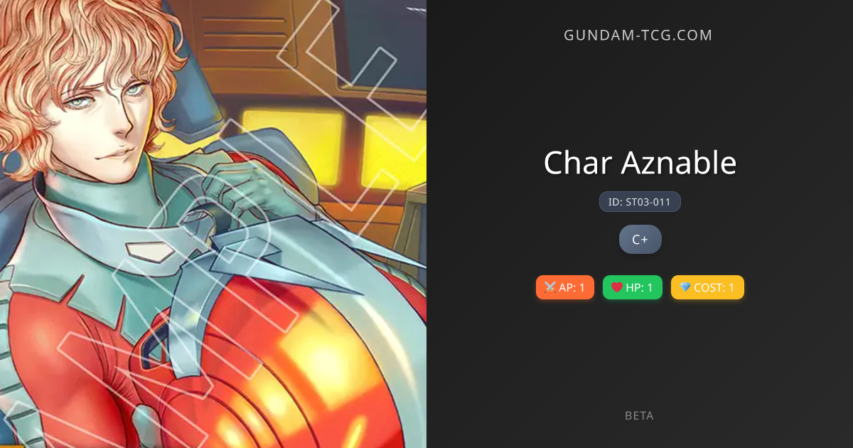 Char Aznable - C+ - Beta | Gundam TCG
