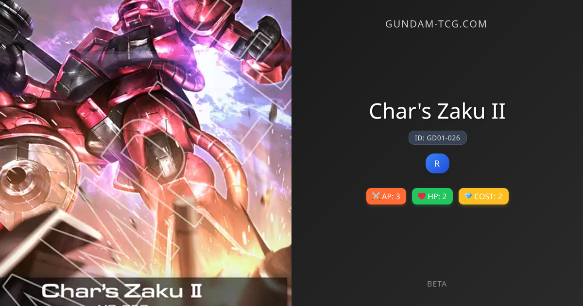Char's Zaku II - R - GD01-026 | Gundam TCG