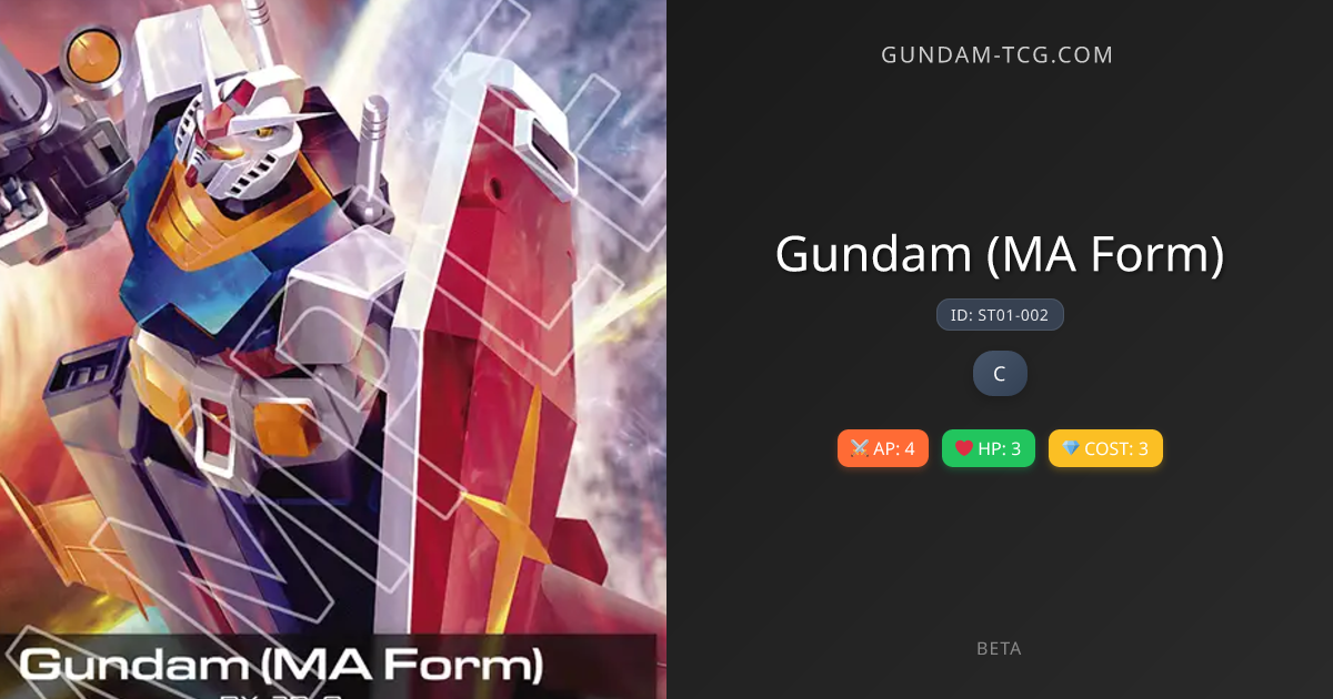 Gundam (MA Form) - C - ST01-002 | Gundam TCG