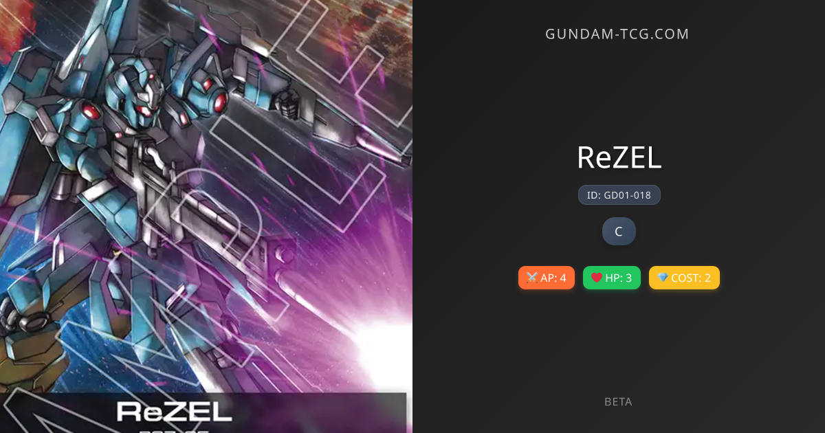 ReZEL - C - GD01-018 | Gundam TCG