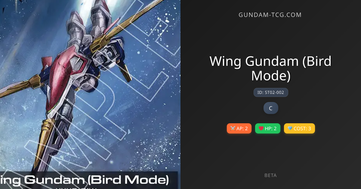 Wing Gundam (Bird Mode) - C - ST02-002 | Gundam TCG