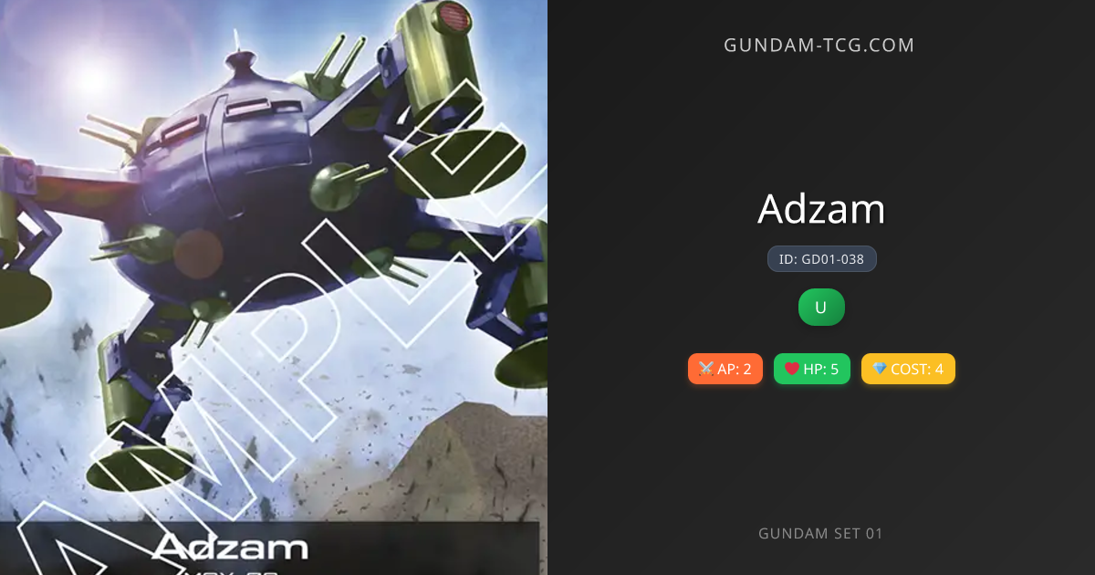 Adzam - U - GD01-038 | Gundam TCG