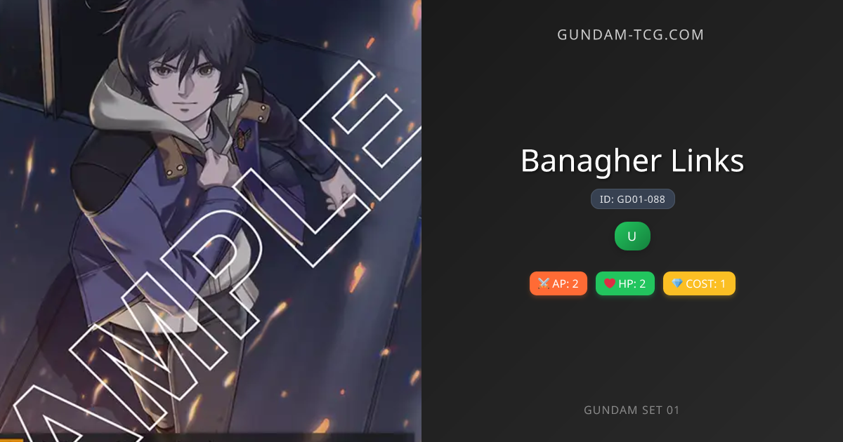 Banagher Links - U - GD01-088 | Gundam TCG