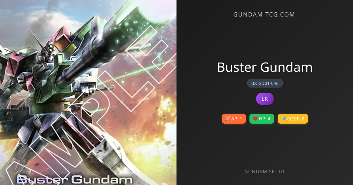 Buster Gundam - LR - GD01-046 | Gundam TCG