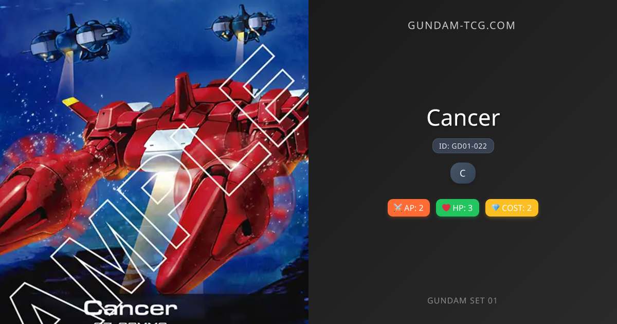 Cancer - C - GD01-022 | Gundam TCG