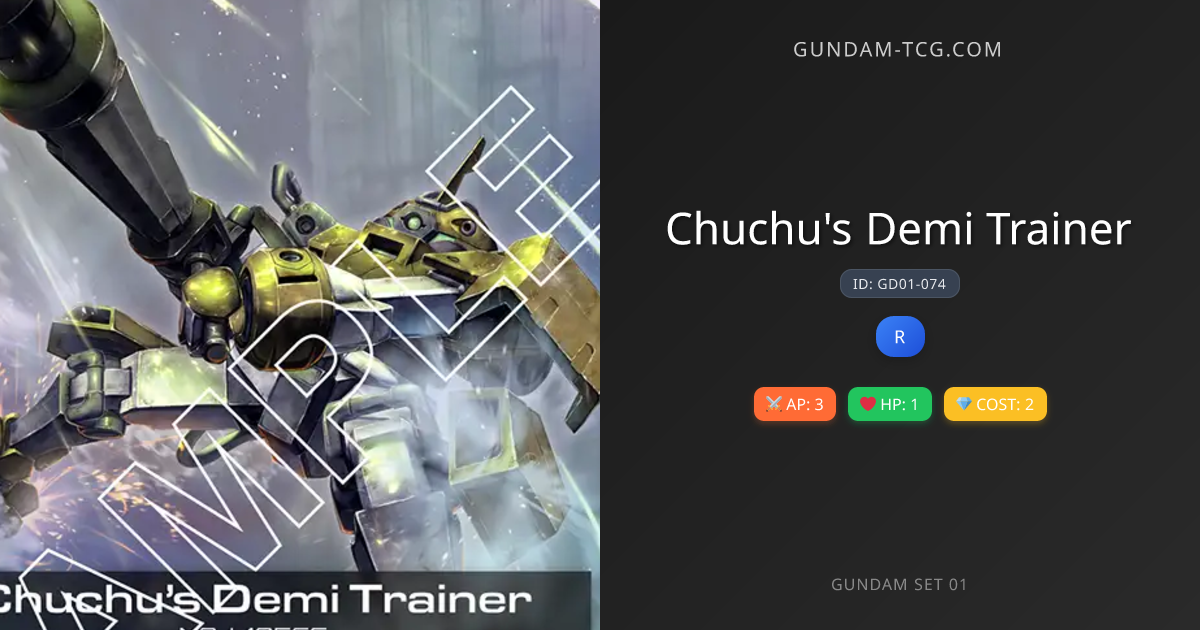 Chuchu's Demi Trainer - R - GD01-074 | Gundam TCG