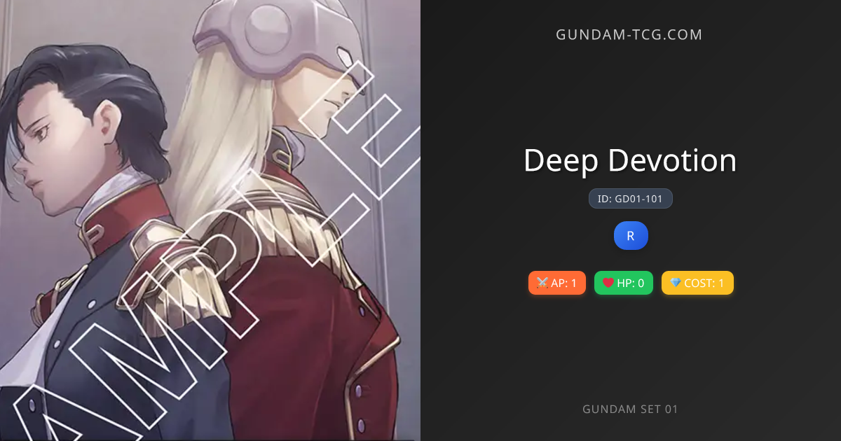 Deep Devotion - R - GD01-101 | Gundam TCG