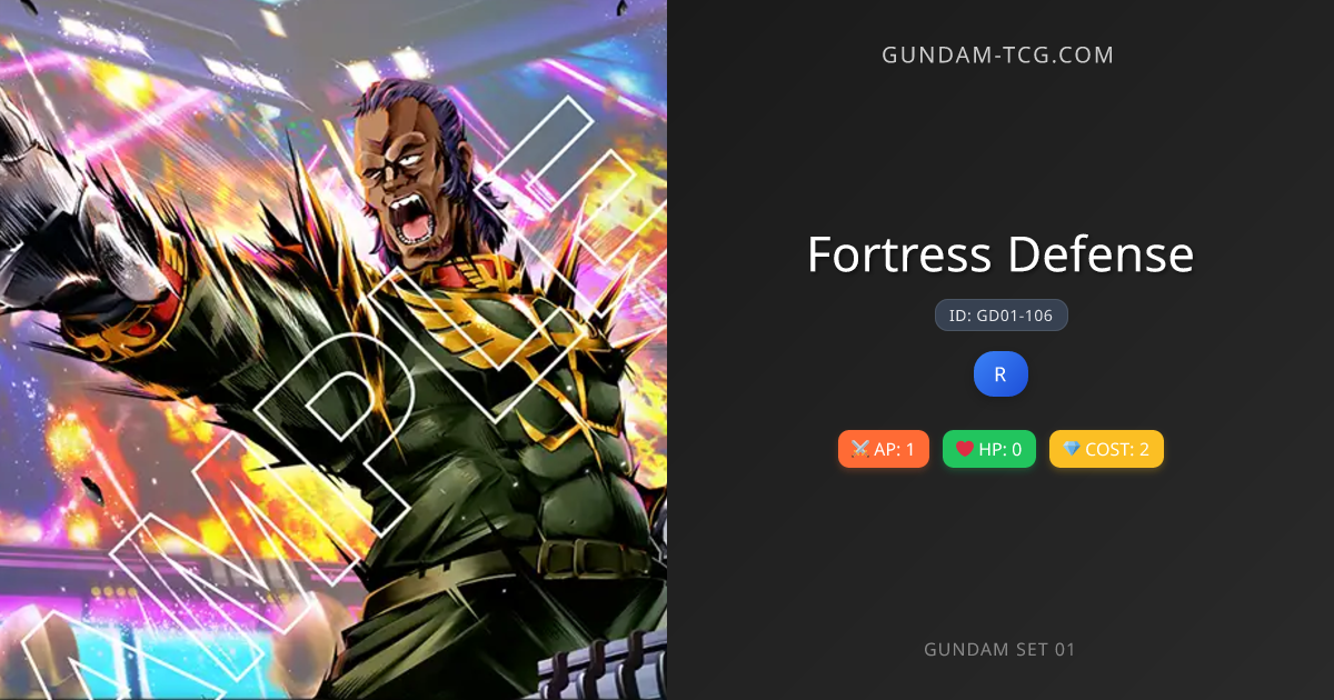 Fortress Defense - R - Gundam Set 01 | Gundam TCG