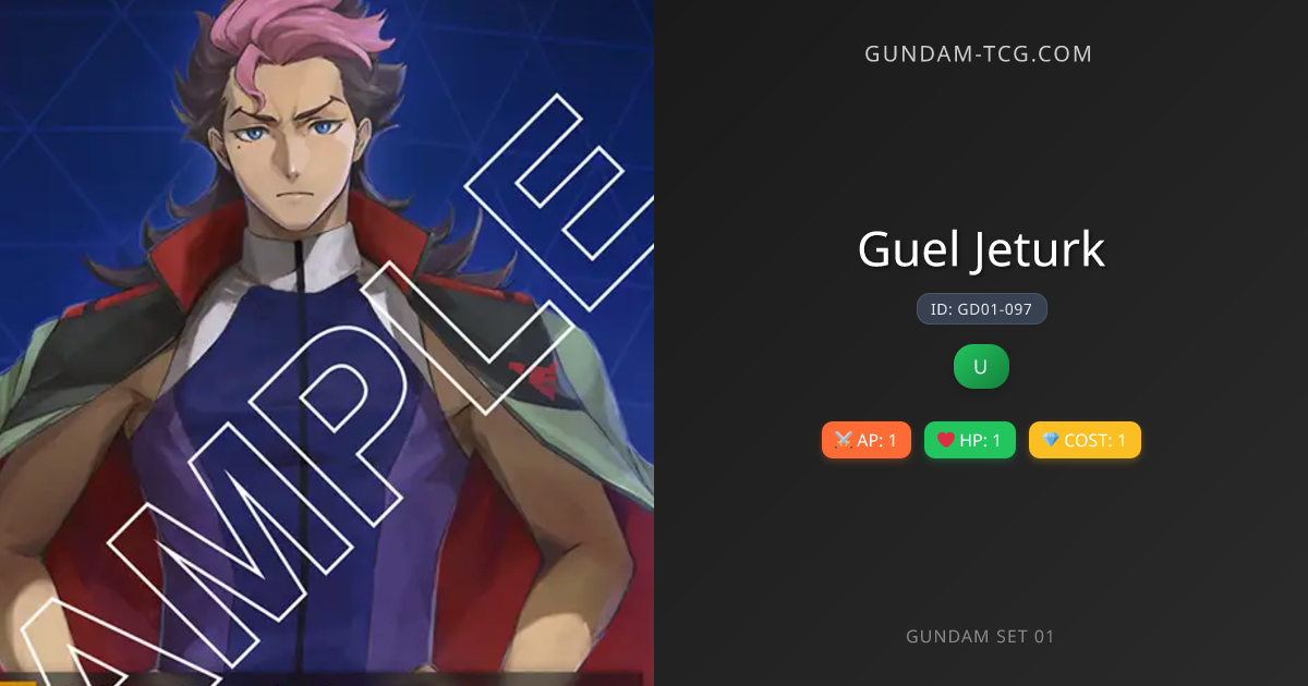 Guel Jeturk - U - GD01-097 | Gundam TCG