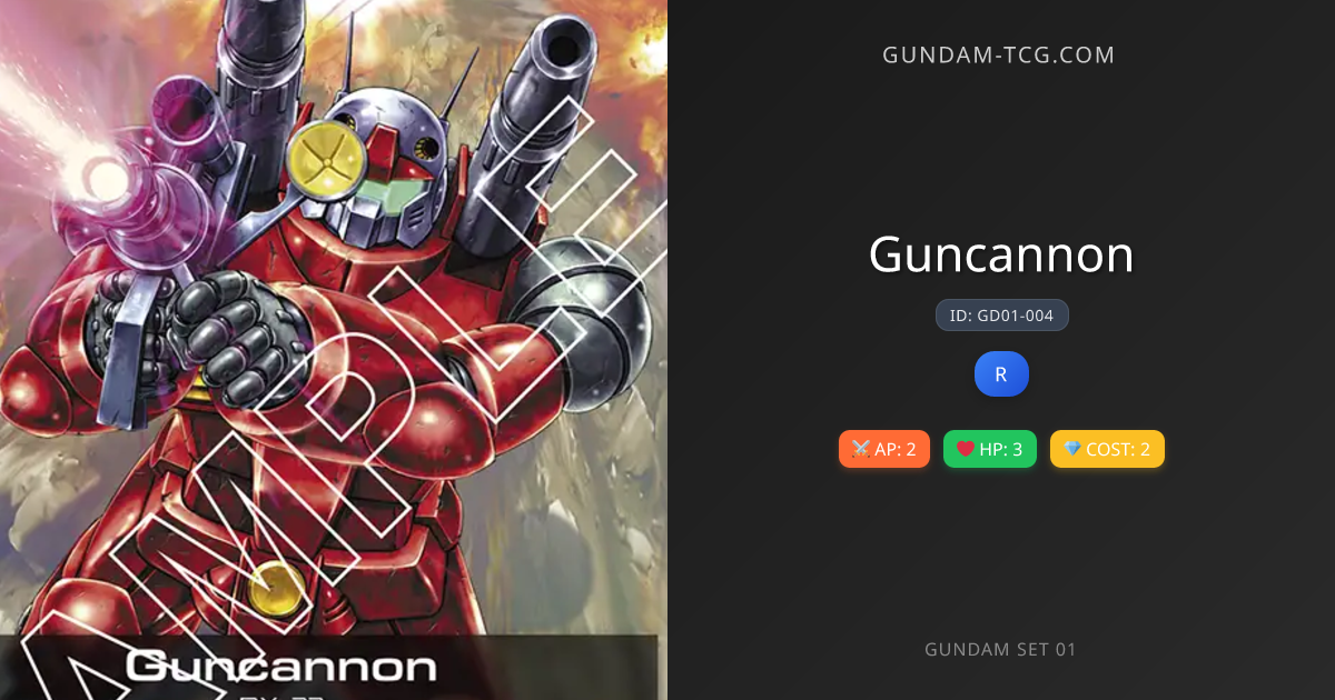 Guncannon - R - GD01-004 | Gundam TCG