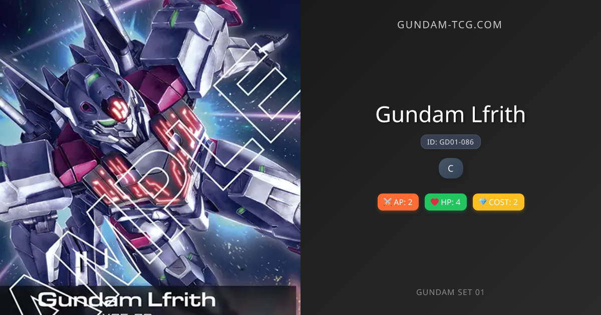 Gundam Lfrith - C - GD01-086 | Metadata.site_name