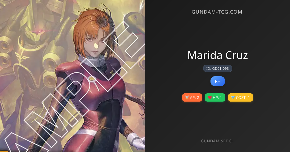 Marida Cruz - R+ - GD01-093 | Gundam TCG