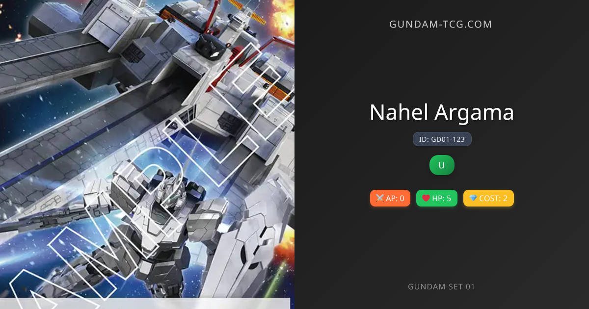 Nahel Argama - U - GD01-123 | Gundam TCG