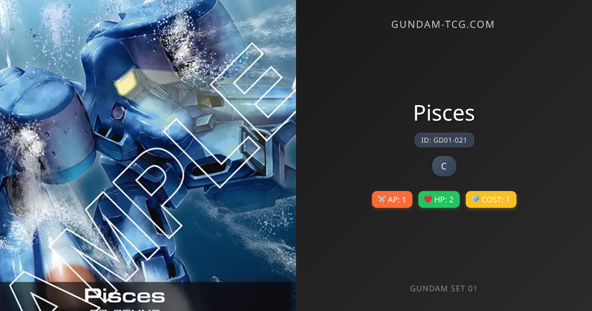 Pisces - C - GD01-021 | Gundam TCG