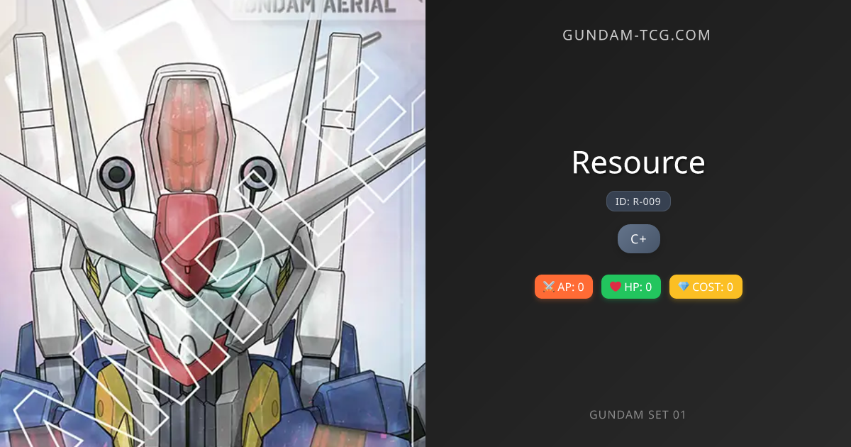 Resource - C+ - Gundam Set 01 | Gundam TCG