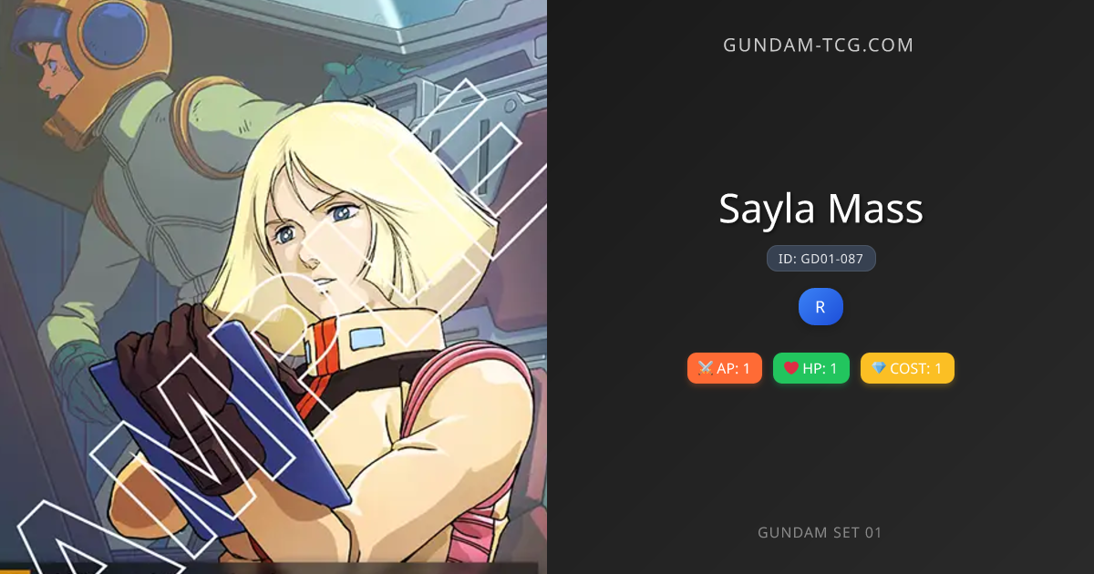 Sayla Mass - R - Gundam Set 01 | Gundam TCG