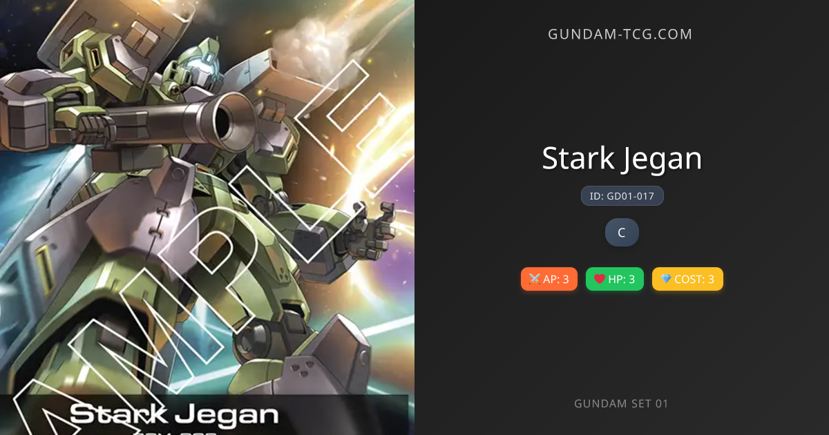 Stark Jegan - C - GD01-017 | Gundam TCG