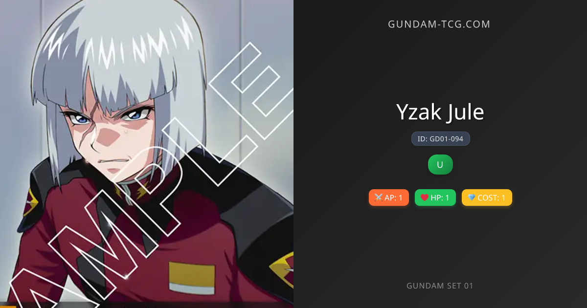 Yzak Jule - U - Gundam Set 01 | Gundam TCG
