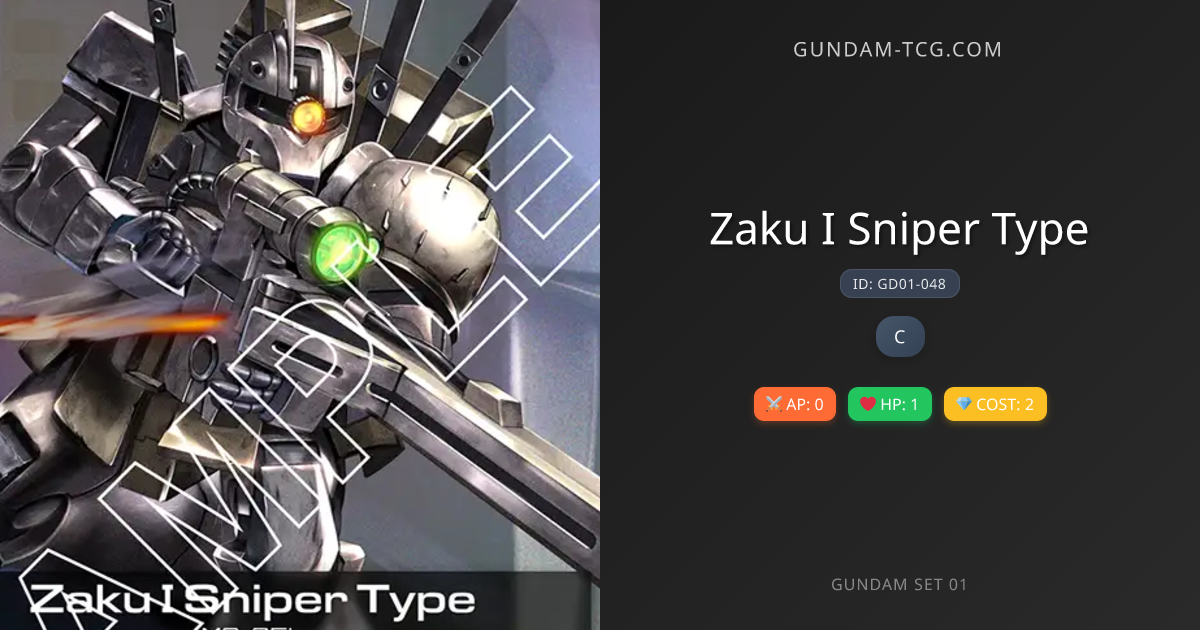 Zaku I Sniper Type - C - GD01-048 | Gundam TCG