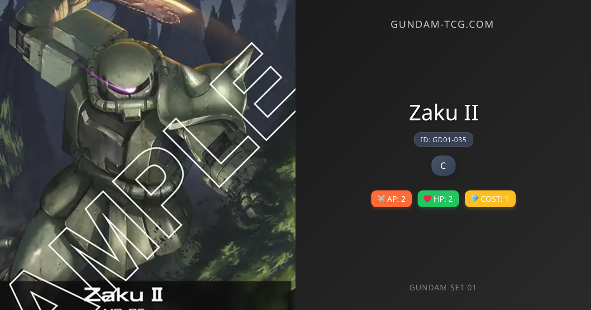 Zaku II - C - GD01-035 | Gundam TCG