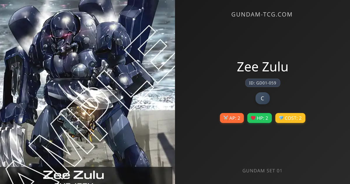 Zee Zulu - C - GD01-059 | Gundam TCG