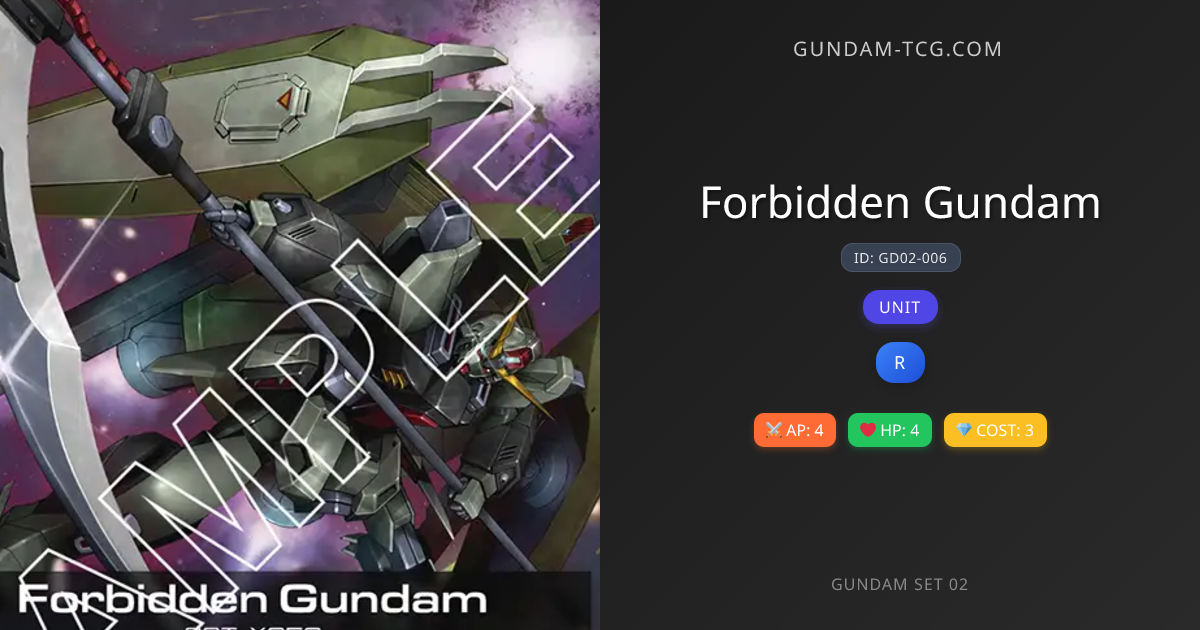 Forbidden Gundam - R - Gundam Set 02 | Gundam TCG