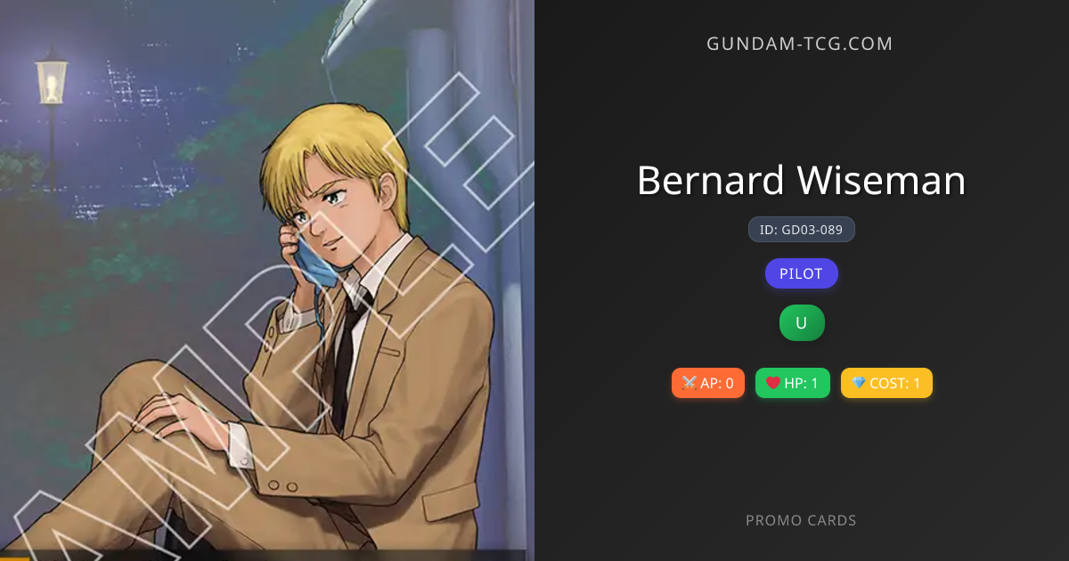 Bernard Wiseman - U - Promo Cards | Gundam TCG