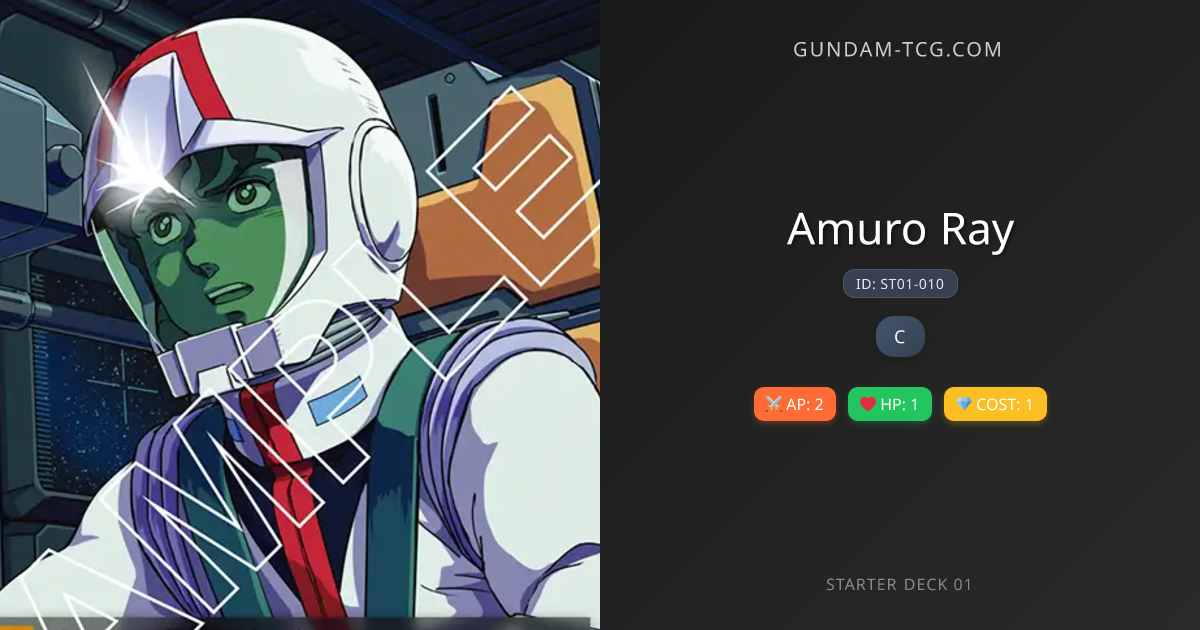 Amuro Ray - C - Starter Deck 01 | Gundam TCG