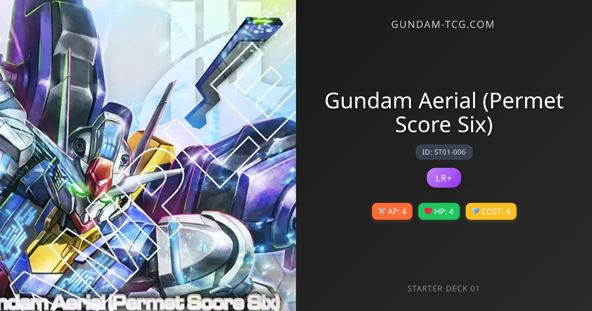Gundam Aerial (Permet Score Six) - LR+ - ST01-006 | Gundam TCG