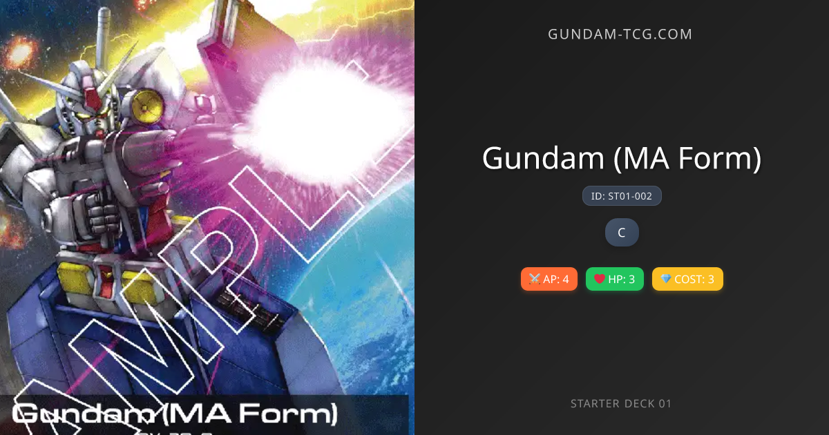 Gundam (MA Form) - C - ST01-002 | Gundam TCG