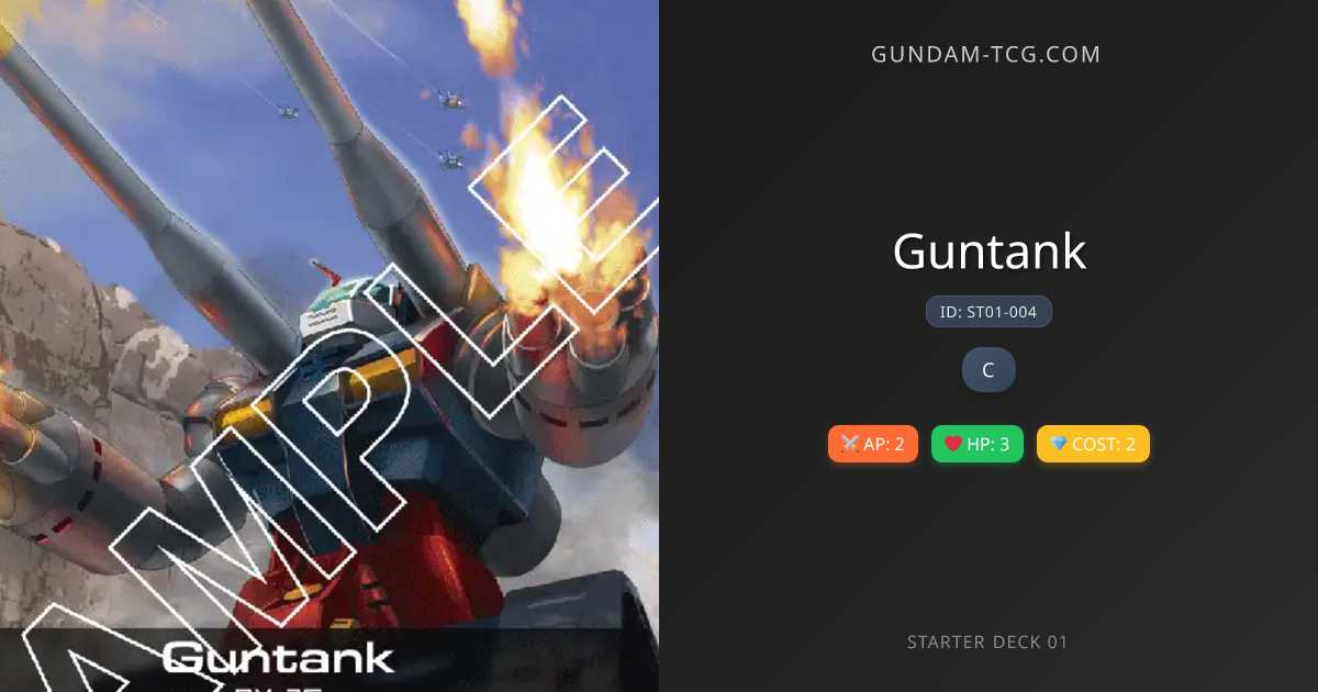 Guntank - C - ST01-004 | Gundam TCG