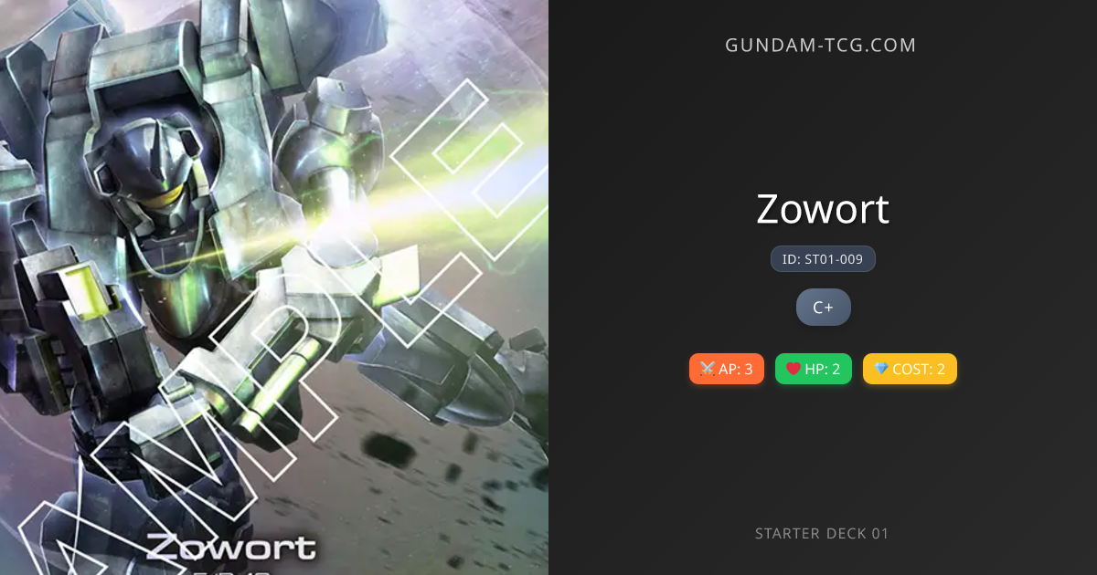 Zowort - C+ - ST01-009 | Gundam TCG
