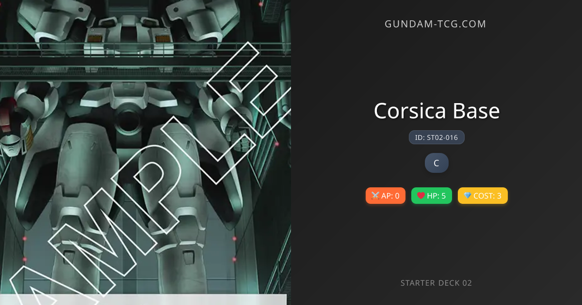Corsica Base - C - ST02-016 | Gundam TCG