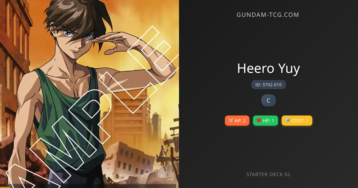 Heero Yuy - C - ST02-010 | Gundam TCG
