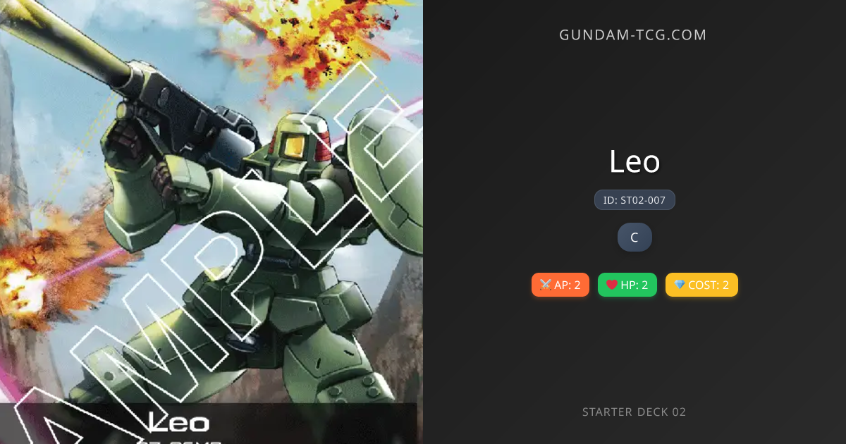 Leo - C - ST02-007 | Gundam TCG