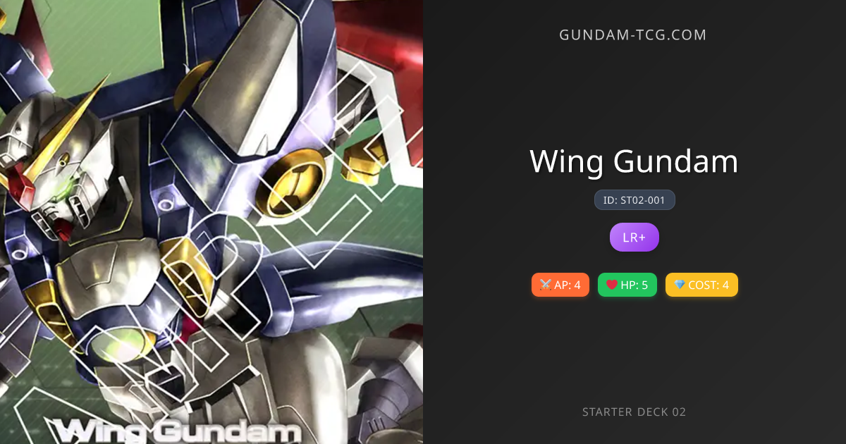 Wing Gundam - LR+ - Starter Deck 02 | Gundam TCG