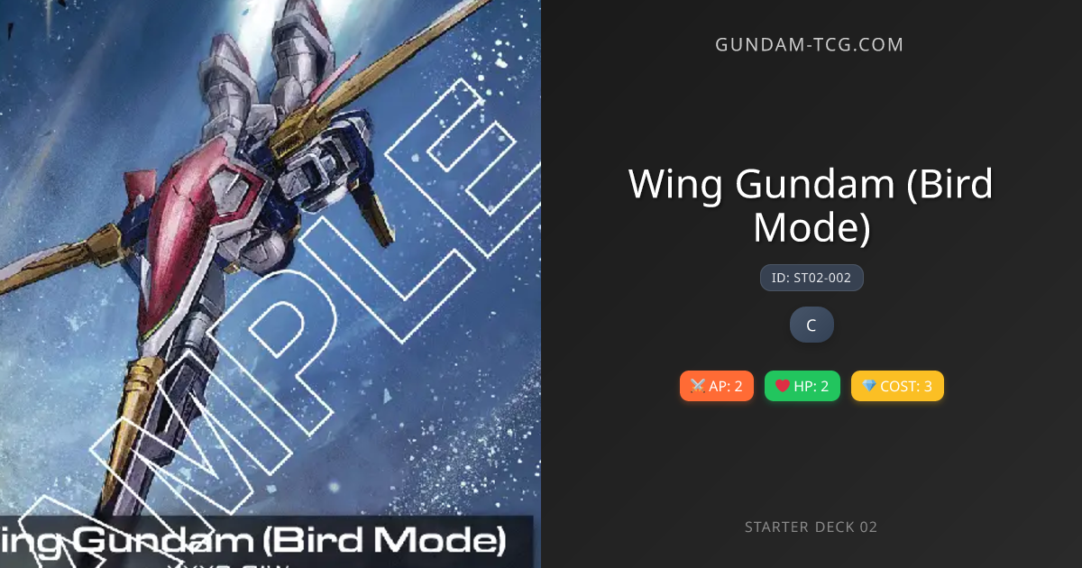Wing Gundam (Bird Mode) - C - Starter Deck 02 | Gundam TCG