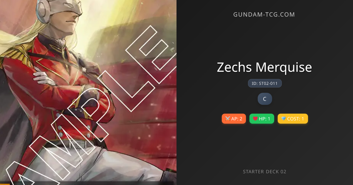 Zechs Merquise - C - Starter Deck 02 | Gundam TCG