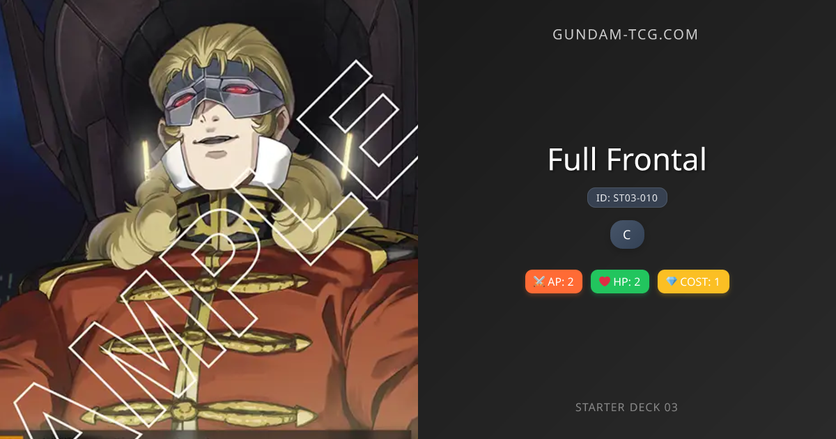 Full Frontal - C - ST03-010 | Gundam TCG