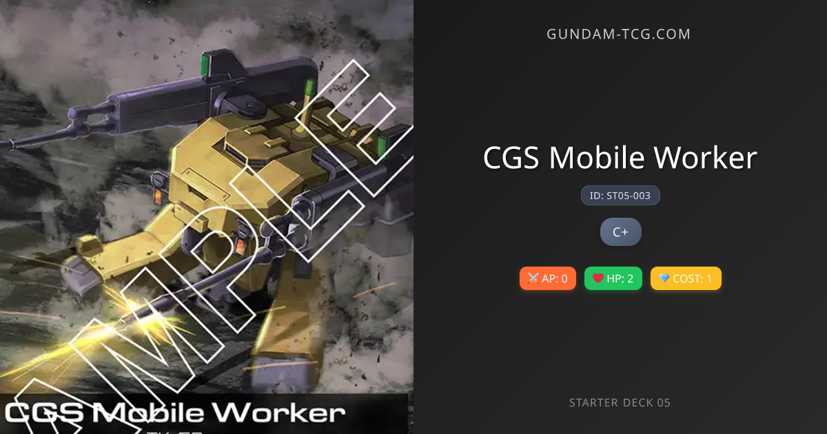 CGS Mobile Worker - C+ - ST05-003 | Gundam TCG