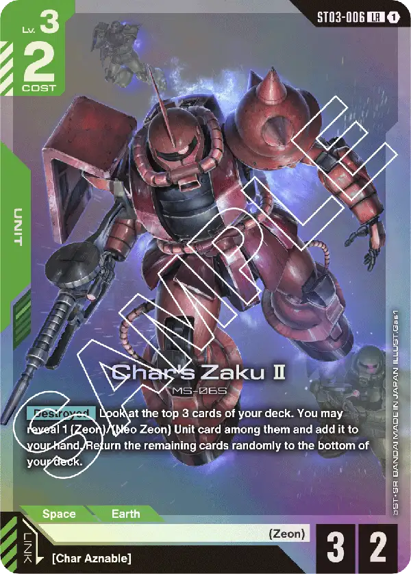 Char's Zaku II - LR - ST03-006 | Gundam TCG